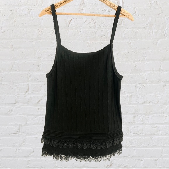 Club Monaco | Tops | Club Monaco Knit Pointelle Lace Tank Size Medium ...
